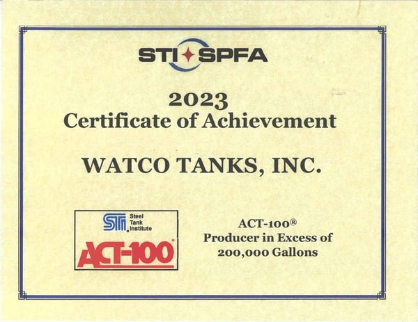 Watco Tanks, Inc. - Your Trusted Steel Tank Manufacturer Since 1964
